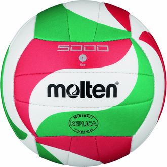 Molten V1M300 Wettspiel Volleyball klein 135 g Ball, Wei&szlig;/Gr&uuml;n/Rot, &Oslash; 15 cm