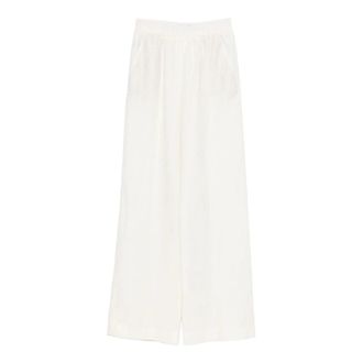 Eleventy Femme, Pantalons, Blanc, Taille: 36 FR Wide Pantalons