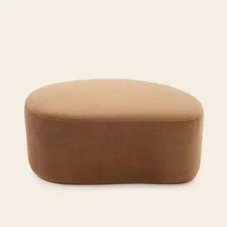 Madura Pouf Julika Opal caramel - MARRON