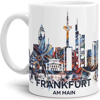 Tassendruck Frankfurt-Tasse Skyline - Kaffeetasse/Mug/Cup - Qualität Made in Germany