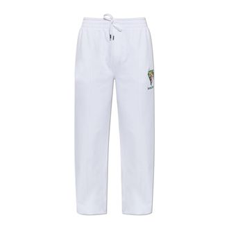 Casablanca Tennis Club Icon Pyramid Abduction Gestickte Jogginghose - - Trousers - Herren - Wei&szlig; - M