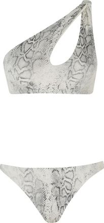 Federica Tosi Femme, Maillots de bain, Gris, Taille: 38 FR Bikini Cut Monospalla