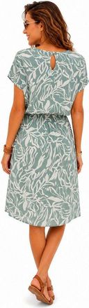 Eight2Nine Sommerkleid Damen Luftiges Sommerkleid aus Viskose mit Bindeg&uuml;rtel Sommerkleid