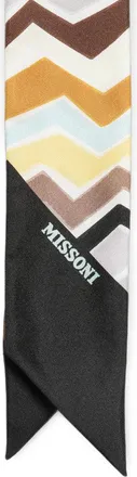 Missoni Zig-zag Silk Scarf - White