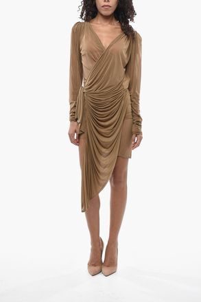 Saint Laurent Enganliegendes, Drapiertes Kleid Saint Laurent