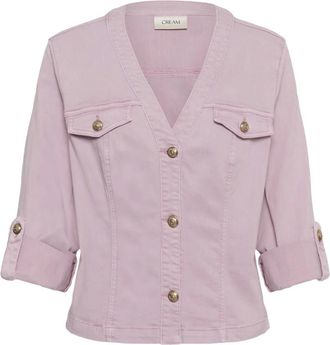 Cream Femme, Blouses et Chemises, Rose, Taille: 40 FR Chemises en jean