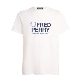 Fred Perry T-Shirt Kurzarm - - Tops - Herren - Wei&szlig; - XL