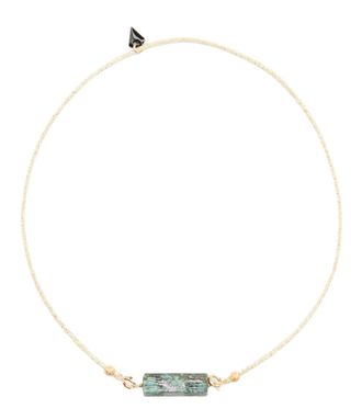 Mon Precieux Ge Collier Rolla Bolla Turquoise Africaine Cordon Dor&eacute;