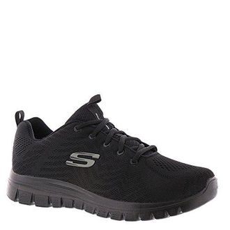 Skechers Femme Graceful Get Connected Baskets, Black, 41 EU Large