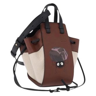 Loewe Pre-owned Toile sacs-main - Femme - Pre-owned - Brun - Taille: ONE Size