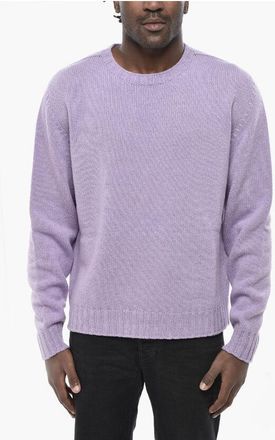 Palm Angels Wool-Blend Crew Neck Sweater CURVED LOGO size L