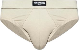 Dsquared2 Homme, Sous-v&ecirc;tements, Beige, Taille: 2XL Logo Briefs