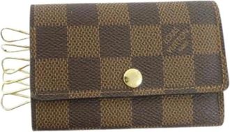 Louis Vuitton unisex, Pre-owned, Brun, Taille: ONE Size Porte-cl&eacute;s en toile Pre-owned