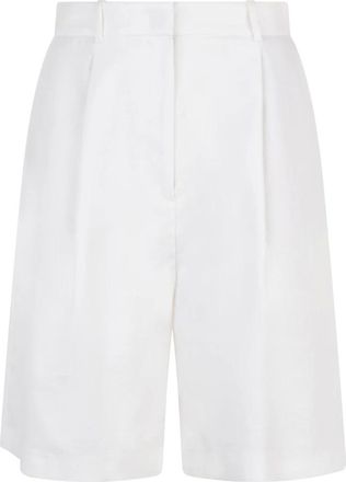 Fabiana Filippi Femme, Shorts, Blanc, Taille: 40 FR Tailored Linen-Blend Bermuda Shorts