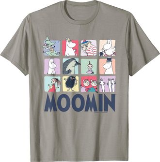 Moomin Mumin Character Blocks Gruppe Light T-Shirt