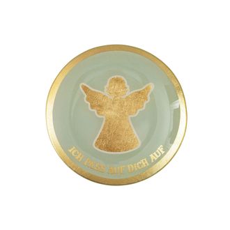 Gift Company Glasteller Love Plates Engel M, rund, Dekoteller, Schale, Glas, Pink, 13 cm, 1061404013