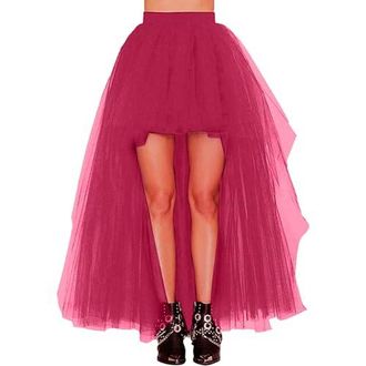 Generic Costume de carnaval - Jupe en tulle pour femme - Ligne A - Jupe asym&eacute;trique - Punk Rockabilly - Jupe en tulle - Jupe punk - Tutu - Robe de danse r&eacute;tro