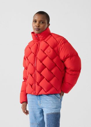 Jott Veste Grand Froid puffer tress&eacute;e Rouge carmin Alya - Taille S