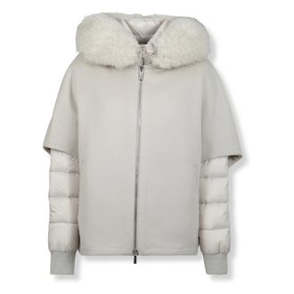 Moorer Femme, Vestes, Gris, Taille: 42 FR Pegaso-Cwr Short Cape