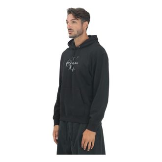 Calvin Klein Jeans Homme, Sweatshirts et sweats à capuche, Noir, Taille: M Sweat à capuche noir avec logo monogramme