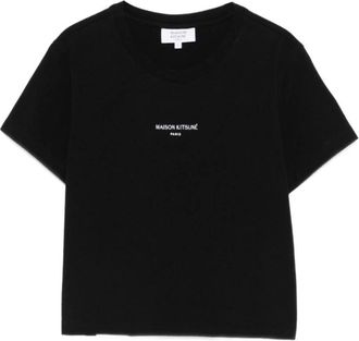Maison Kitsun&eacute; Femme, Tops, Noir, Taille: 38 FR T-shirts et polos