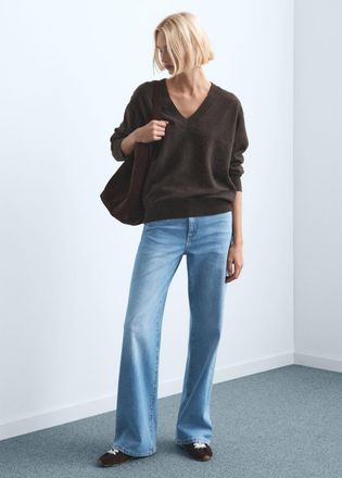 Mango Danila High-Waist Wide-Leg Jeans mittelblau - Damen - 32 - MANGO