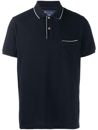 Loro Piana Kurz&auml;rmeliges Poloshirt - Blau