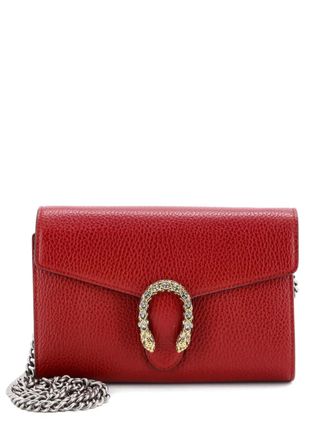 Gucci Dionysus Chain Wallet Leather with Embellished Detail Small crossbody bag - Rot