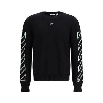 Off-white Diagonal Arrow Fuzzy Sweater - - Knitwear - Herren - Schwarzk - M