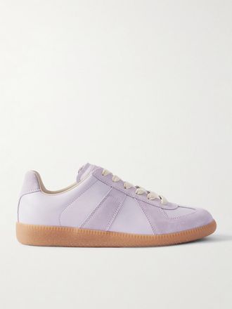 Maison Margiela Replica Sneakers Aus Leder Und Veloursleder - Lila