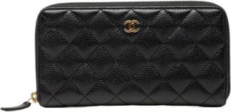 Chanel Portefeuille Long Pre-owned - Femme - Pre-owned - Noir - Taille: ONE Size