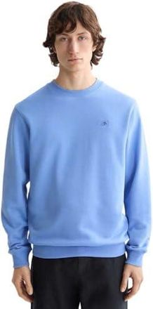 Scotch & Soda Seasonal Core - Sweat-Shirt avec Logo Coupe Classique, Bonnet Bleu 410, XL