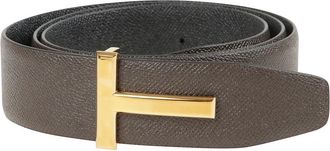 Tom Ford Homme, Accessoires, Brun, Taille: 100 CM Ceinture embl&eacute;matique r&eacute;versible avec boucle T