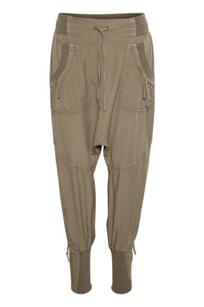 Cream Casual Hose Nanna Damen Hose Nanna Haremhose 3/4 Freizeithose Baggy Pumphose mit Taschen 42, Timber Wolf