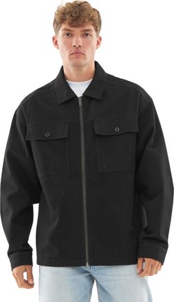 Johnny Urban Overshirt Herren Schwarz - Cameron - Oversize Jacke f&uuml;r Fr&uuml;hling & Sommer - Hemdjacke mit Rei&szlig;verschluss - Freizeithemd - 100% Baumwolle