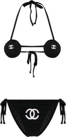 Chanel 1990-2000s Bikini Swimwear Badeanzug - Schwarz