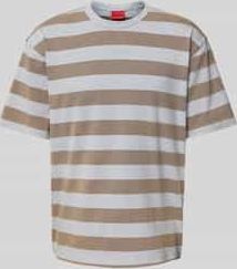 HUGO BOSS T-Shirt mit geripptem Rundhalsausschnitt Modell Dockoe