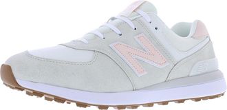 New Balance Damen 574 Greens v2 Golfschuh, Dove/Pink, 9.5