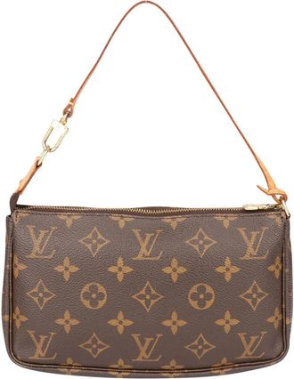 Louis Vuitton Crossbody Bags - Louis Vuitton Canvas Monogram Pochette Accessoire - Gr. unisize - in Braun - für Damen