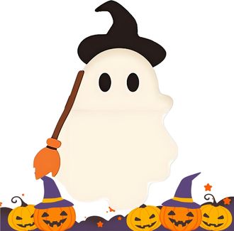 Generic Mini-Figuren Ghost-0,98 x 0,59 x 1,38 in Telefondekoration mit Schale und Stick, niedliche Dekoration f&uuml;r Halloween-Smartphone