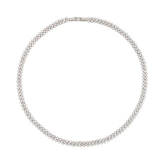 Self Portrait Femme, Accessoires, Gris, Taille: ONE Size Collier Cristal