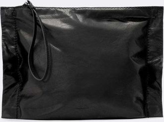 AllSaints pochette en cuir Lutece noire