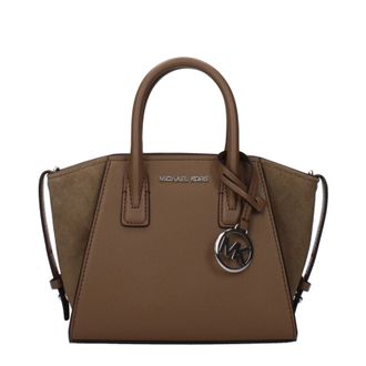 Michael Kors Avril Femmes Sac &agrave; main Marron/Bois Cuir