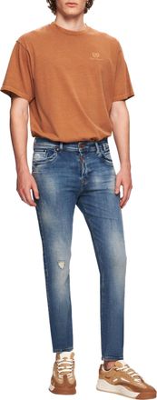 LTB Jeans Jeans Herren Servando 600 - Tapered Mid Rise Basic-5-Pocket Medium Wash Blau aus Baumwollgemisch - Größe W38L34