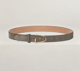 Reptiles House Edel schnalle und 30mm hoher Wildledergürtel - Turteltaube