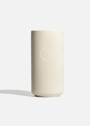 Senzou Keramik Vase Medium in Beach White - Minimalistisches Wohnaccessoire f&uuml;r Blumen & Deko