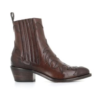 Sartore Braune Leder Texano Stiefel - - Shoes - Damen - Braun - 39 EU