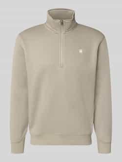 G-Star Sweatshirt mit Stehkragen und Rei&szlig;verschluss