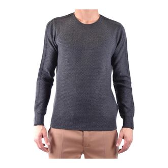 Paolo Pecora Klassischer Wollstrick mit langen &Auml;rmeln - - Knitwear - Herren - Grau - S
