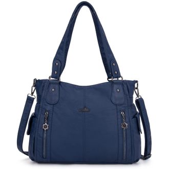 Angel Kiss Handtaschen für Damen, Hobo-börse, geräumige Schultertasche, PU-Tragetasche, für Damen, Blau (blau), X-Large